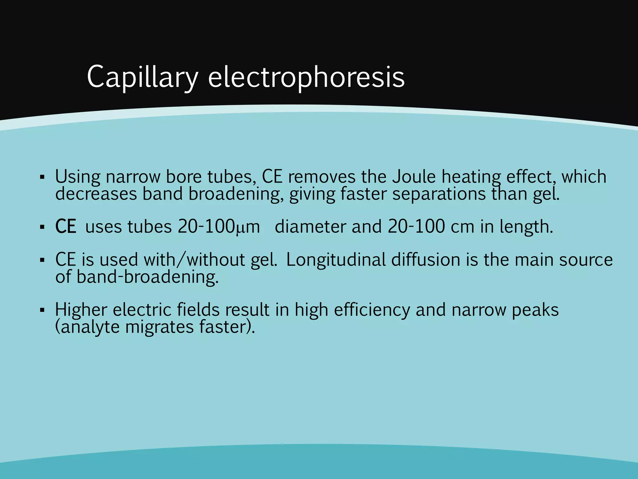 Capillary electrophoresis principles and applications | PPTX