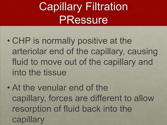 Capillary filtration pressure | PPTX