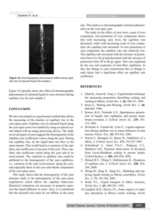Capillary rise in core spun yarn | PDF