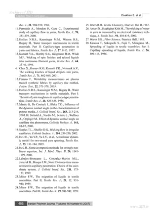 Capillary rise in core spun yarn | PDF