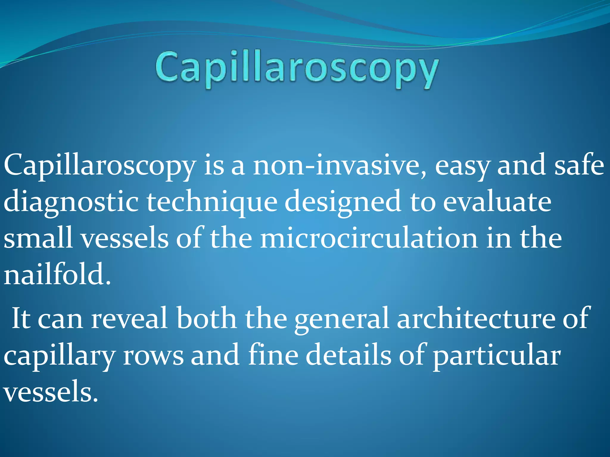capillaroscopy | PPTX