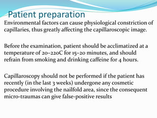 capillaroscopy | PPTX