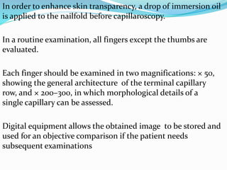 capillaroscopy | PPTX