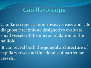 capillaroscopy | PPTX