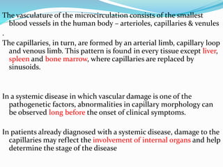 capillaroscopy | PPTX