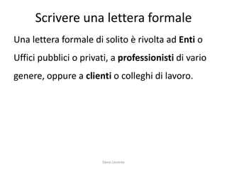 Capire e scrivere una lettera | PPSX