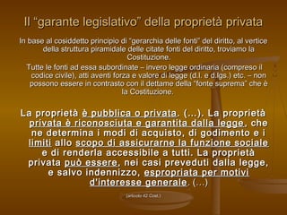 Capire la proprietà privata: attribuzioni e limiti | PPT