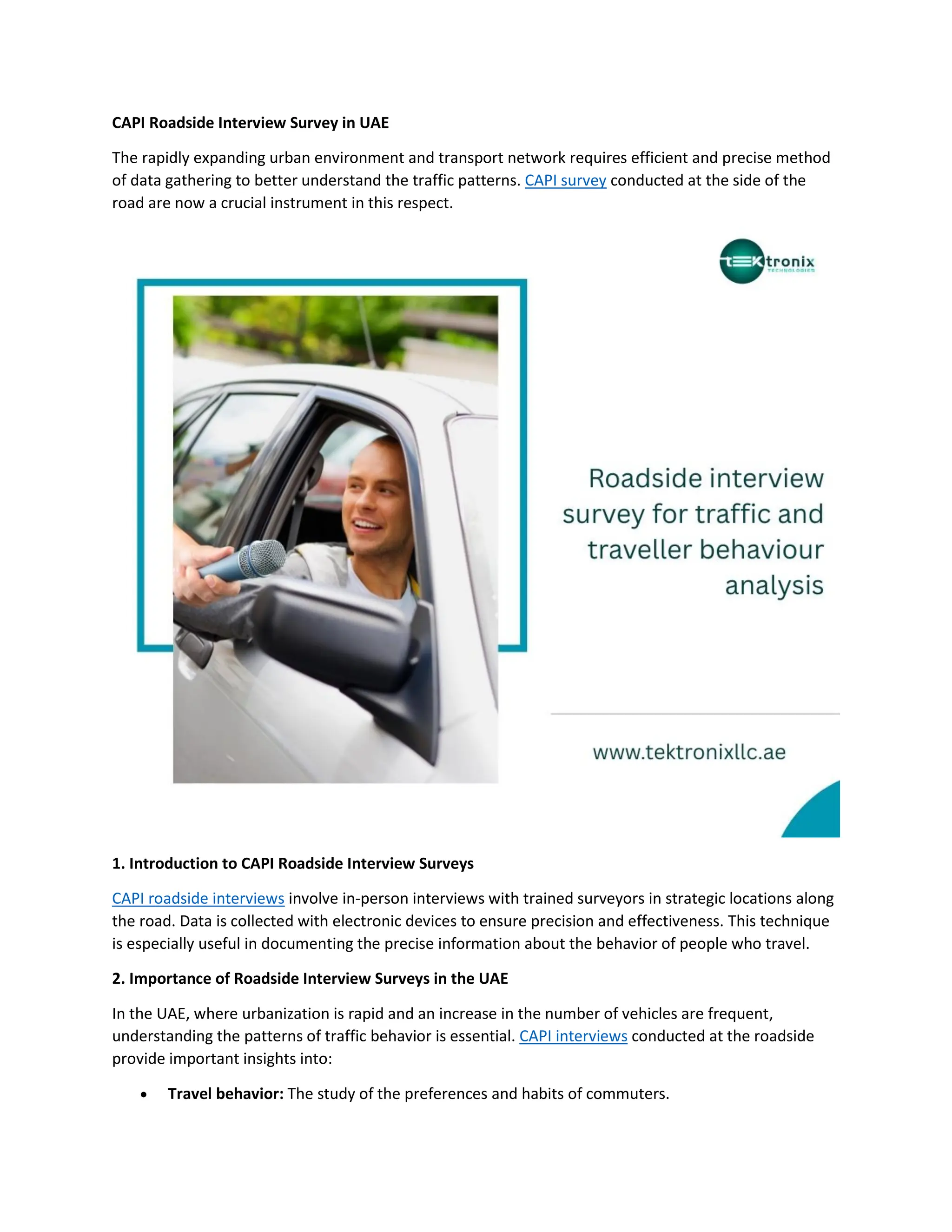 CAPI Roadside Interview Survey in UAE by Tektronix Technologies.pdf