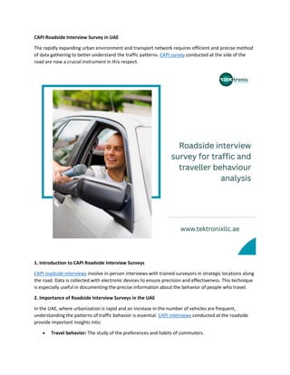 CAPI Roadside Interview Survey in UAE by Tektronix Technologies.pdf