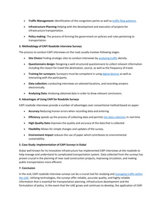 CAPI Roadside Interview Survey in UAE by Tektronix Technologies.pdf