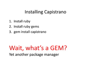 Capistrano | PPT