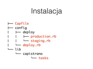 Deployment kodu z Capistrano | PDF | Programming Languages | Computing