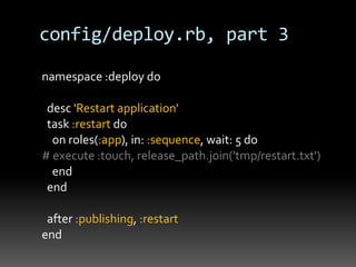 Capistrano 3 Deployment | PPTX