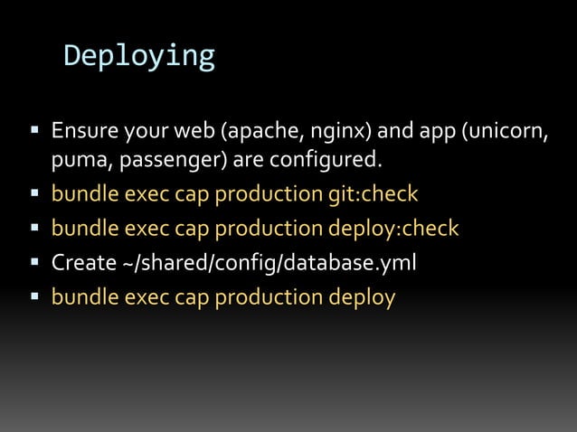 Capistrano 3 Deployment | PPT
