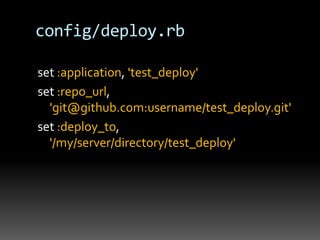 Capistrano 3 Deployment | PPT