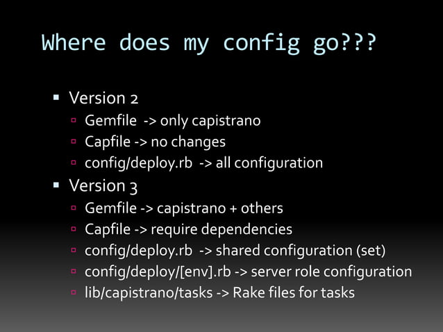 Capistrano 3 Deployment