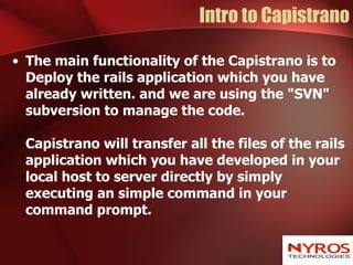 Capistrano - Deployment Tool | PPT