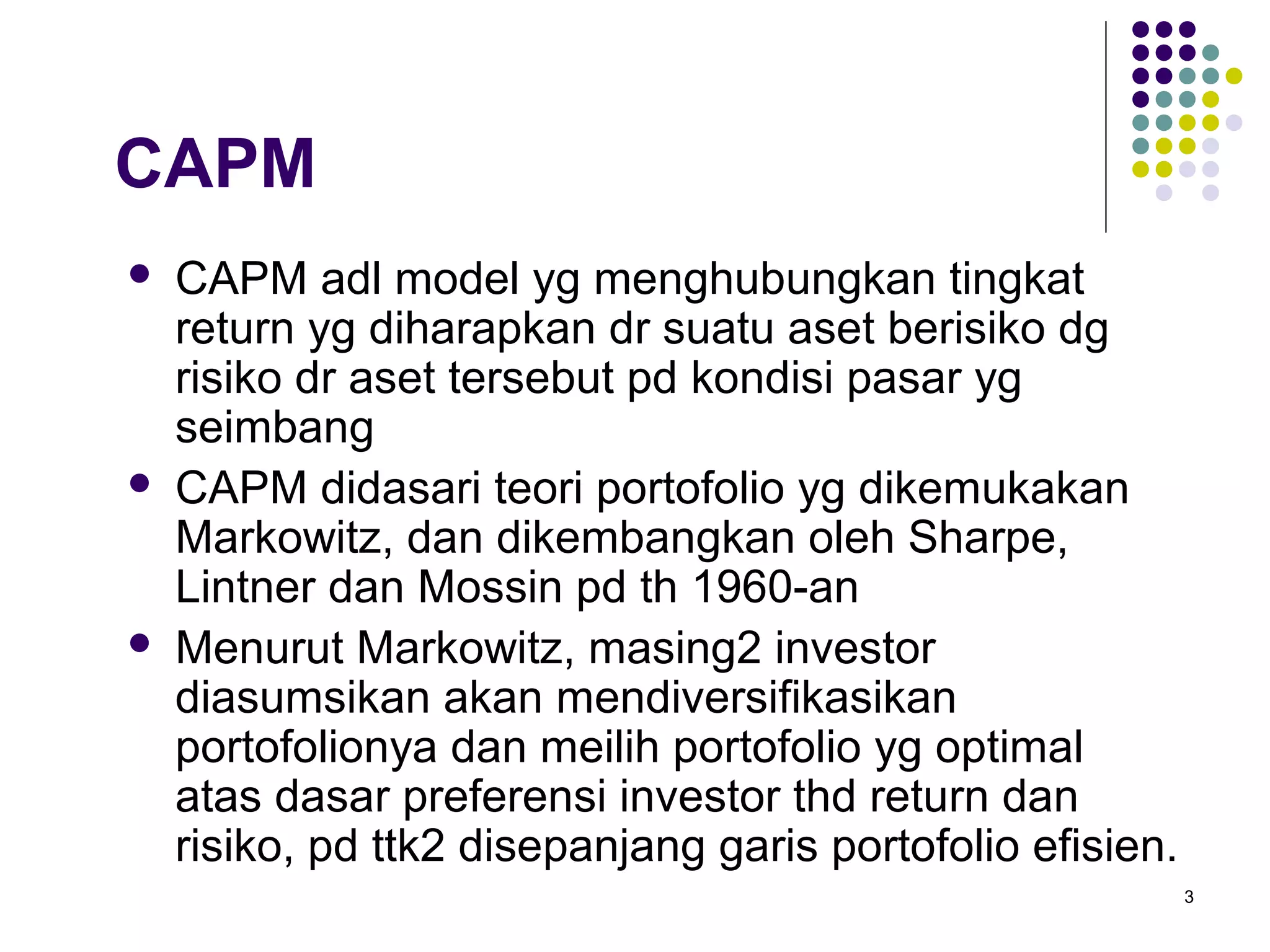 Capital asset-pricing-model-capm | PPT