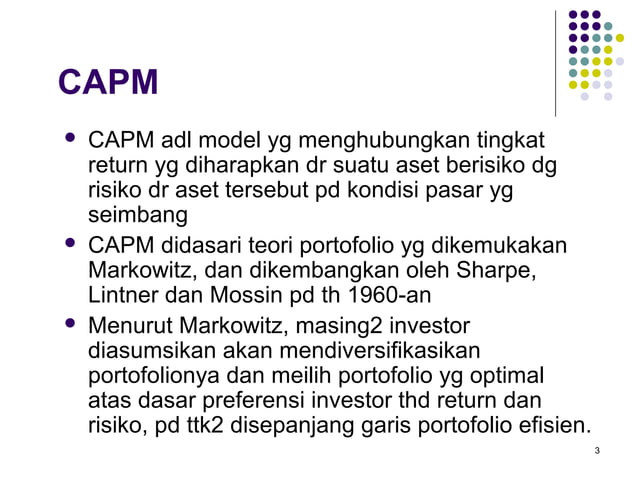 Capital asset-pricing-model-capm | PPT