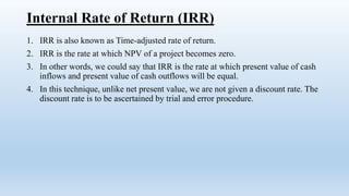 Capital budgeting Techniques | PPTX