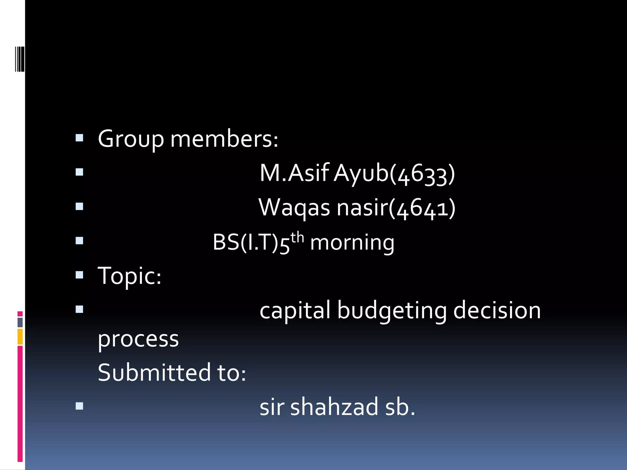 Capital budgeting-decision-process | PPTX