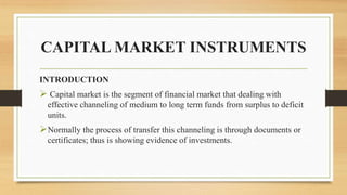 Capital market-instrument | PPTX