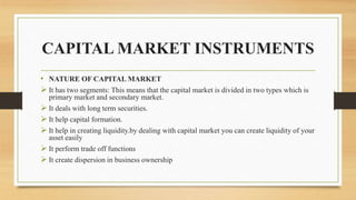 Capital market-instrument | PPTX