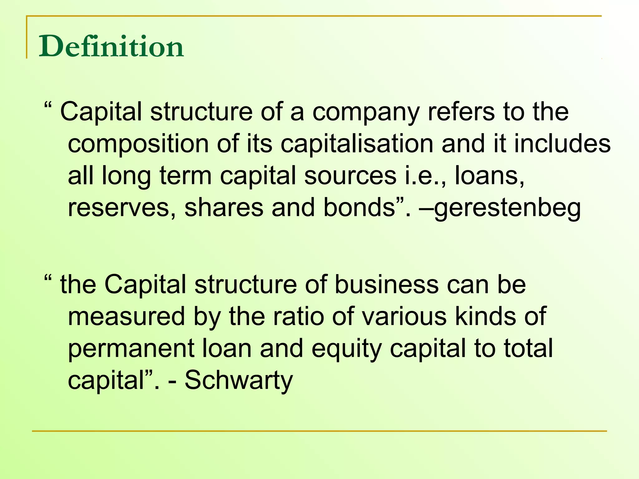 Capital Structure | PPT