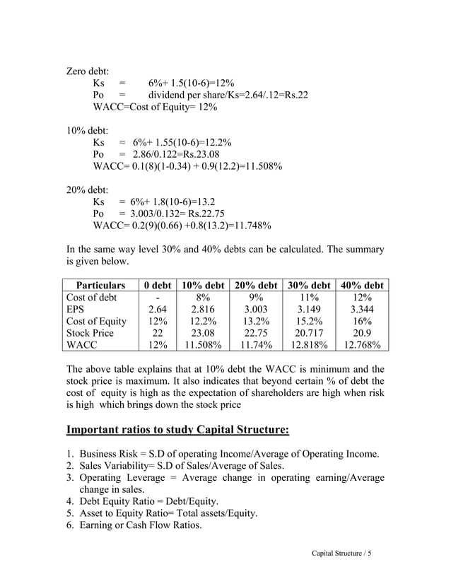 Capital Structure | PPT