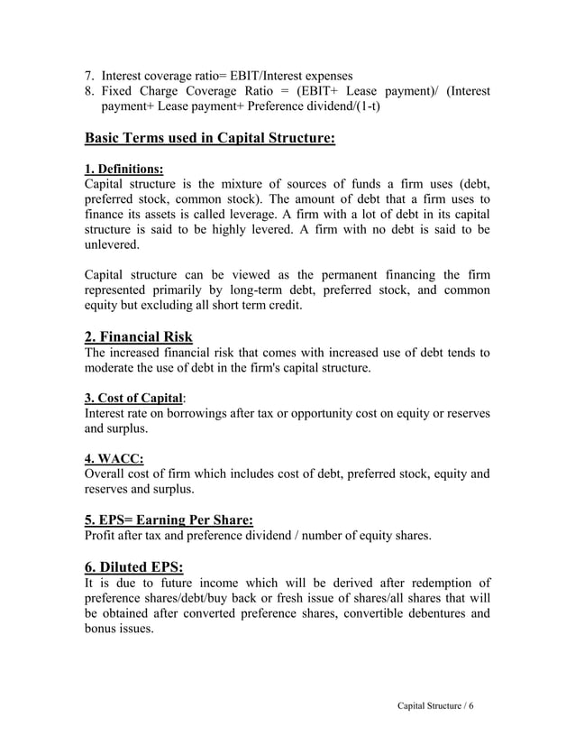 Capital Structure | PPT