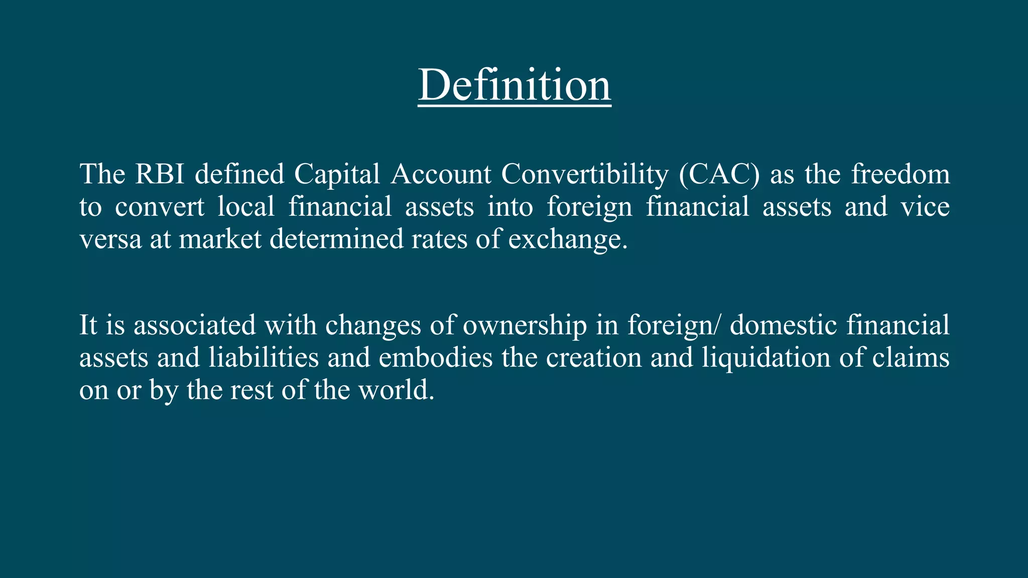 Capital account convertability | PPTX