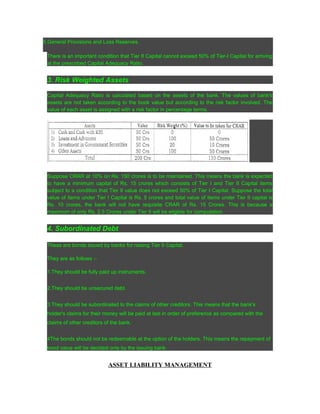 Capital adequacy norms (1) | DOC | Stocks and Bonds | Personal Investing