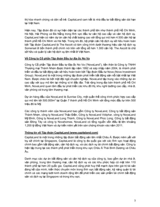 Capitaland 5th Projects In Vietnam Vie | PDF