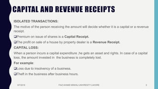 Capital and Revenue Expenditure (income tax law) | PPTX