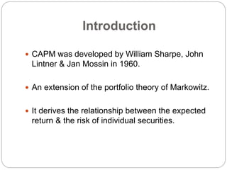 Capital Asset Pricing Model | PPTX