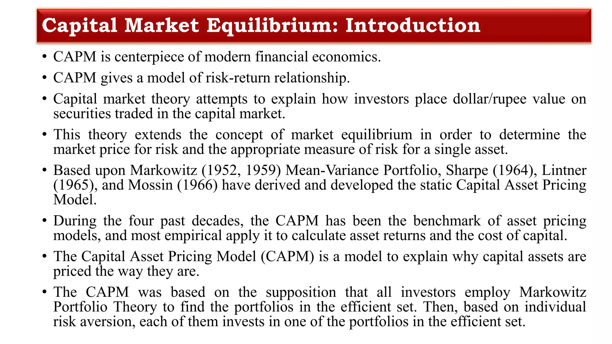 Capital asset pricing model | PDF