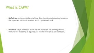 CAPM IN FINANCE WITH VARIOUS EXAMPLES.pptx