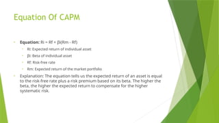 CAPM IN FINANCE WITH VARIOUS EXAMPLES.pptx
