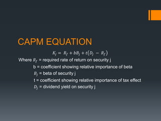 Capital asset pricing model (CAPM) | PPTX | Stocks and Bonds | Personal ...