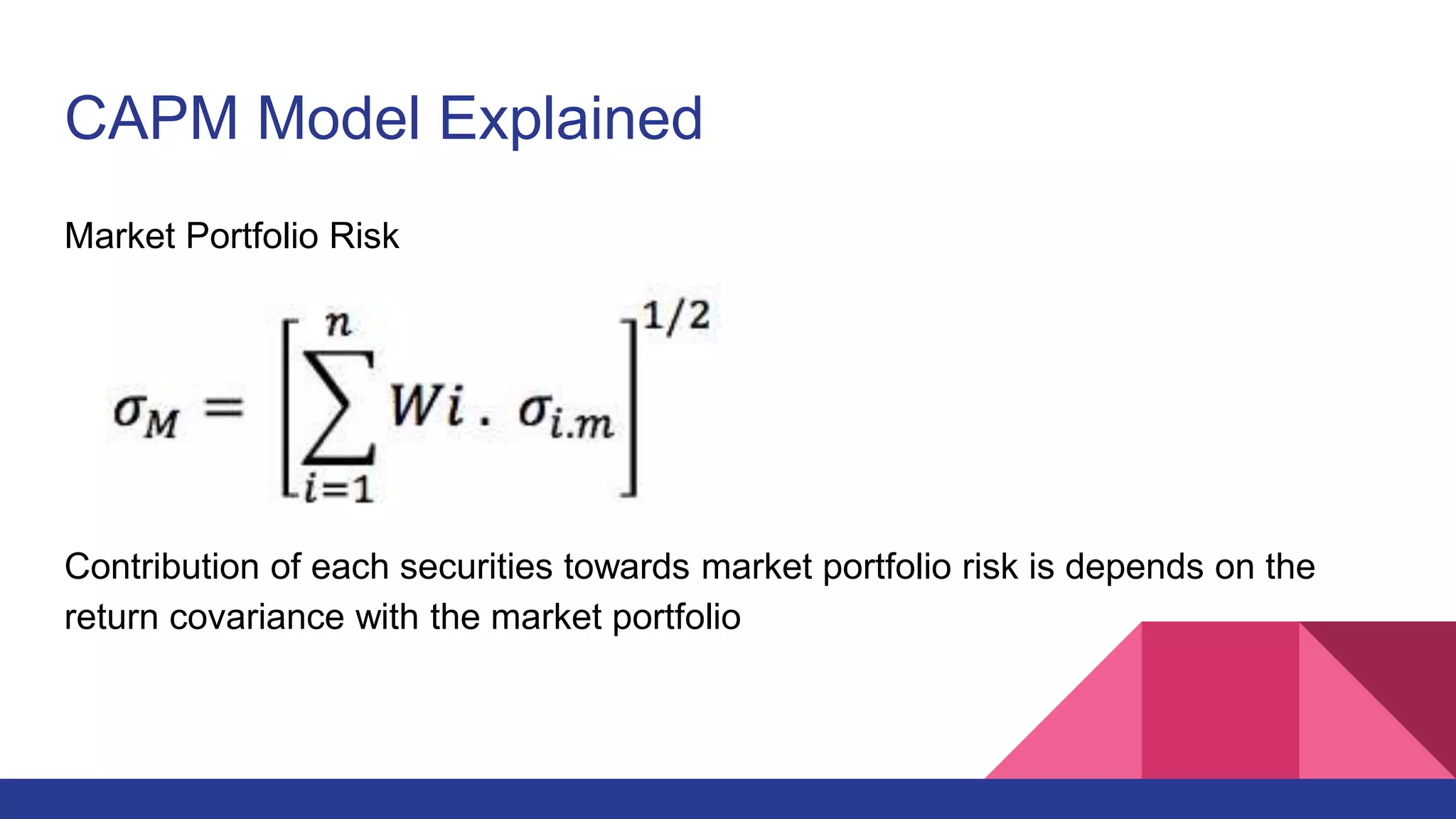 Capital Asset Pricing Model (CAPM) | PPTX