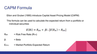 Capital Asset Pricing Model (CAPM) | PPTX