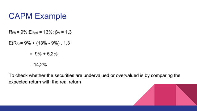 Capital Asset Pricing Model (CAPM) | PPTX | Stocks and Bonds | Personal Investing