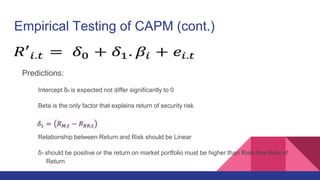 Capital Asset Pricing Model (CAPM) | PPTX