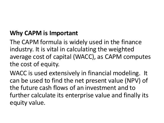 Capital Asset Pricing Model Formula | PPTX