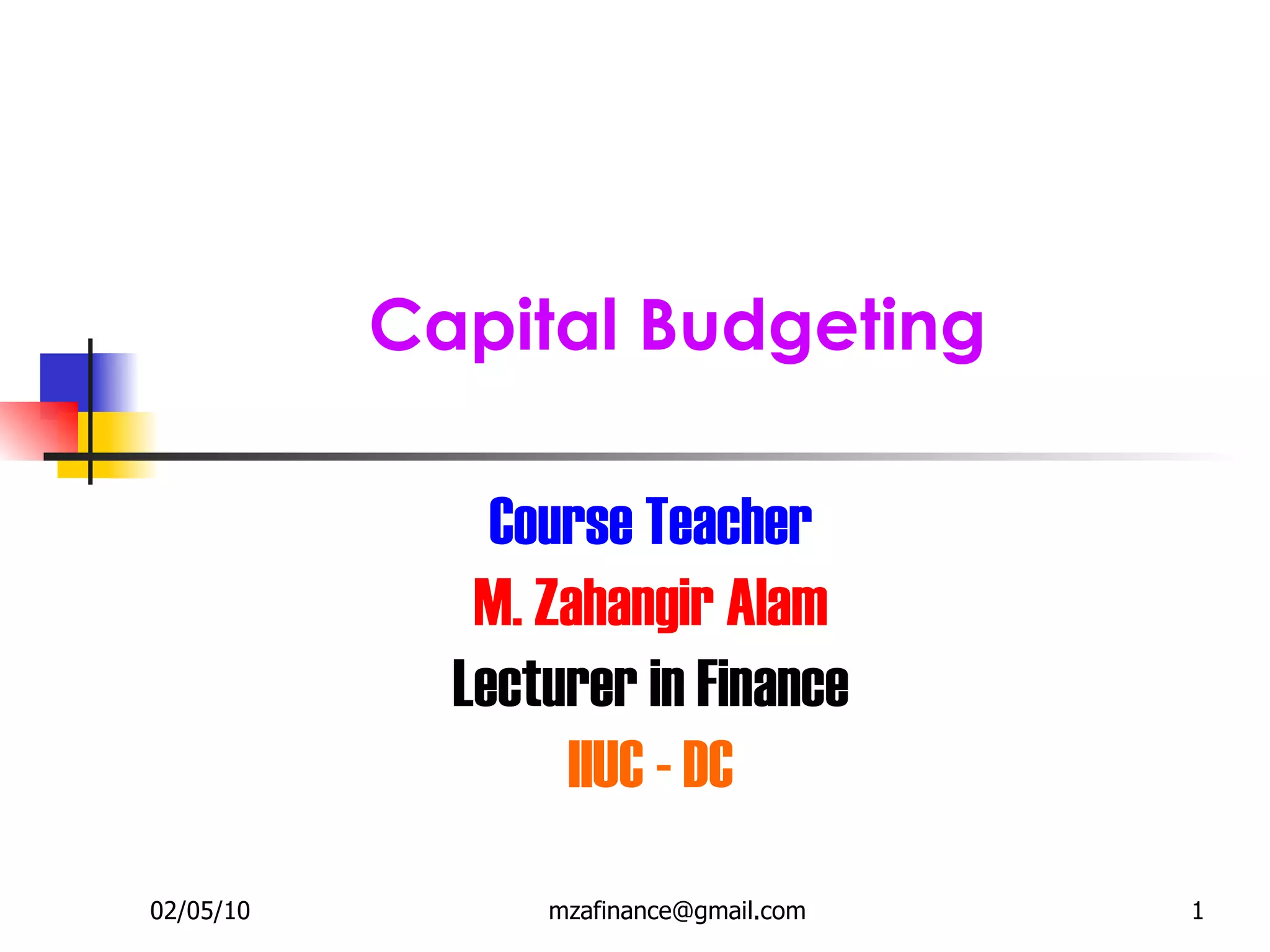 Capital Budgeting | PPT