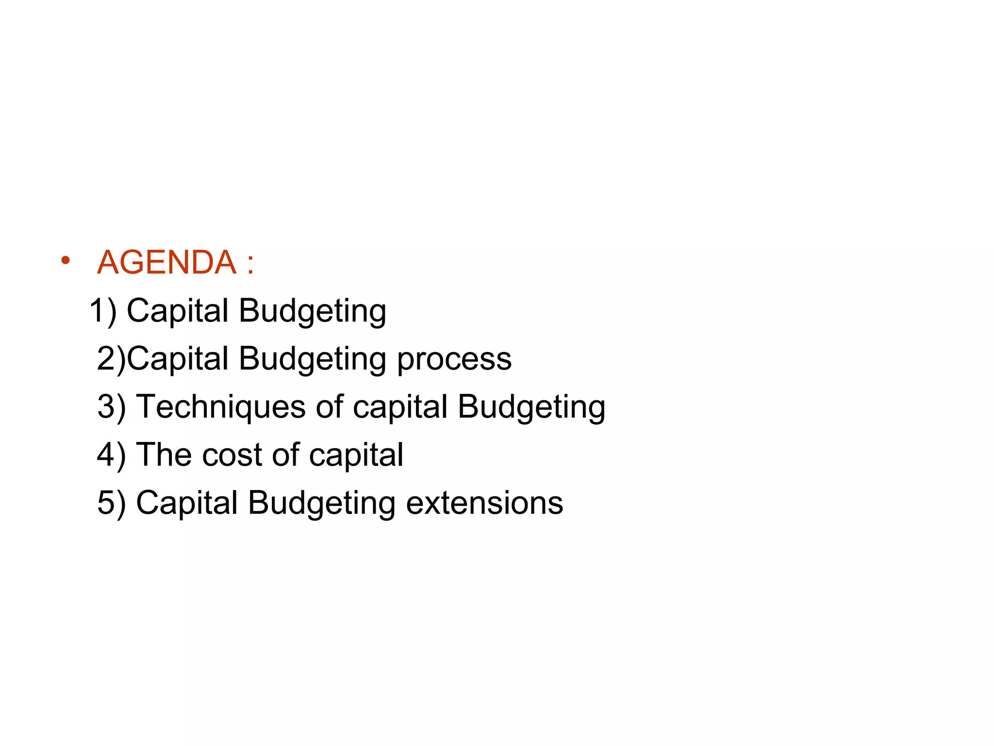 Capital budgeting | PPT | Business Accounting & Finance | Business