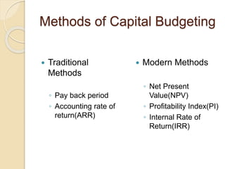 Capital budgeting | PPTX | Business Accounting & Finance | Business