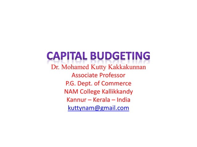 Capital budgeting | PPT