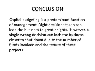 Capital budgeting | PPTX