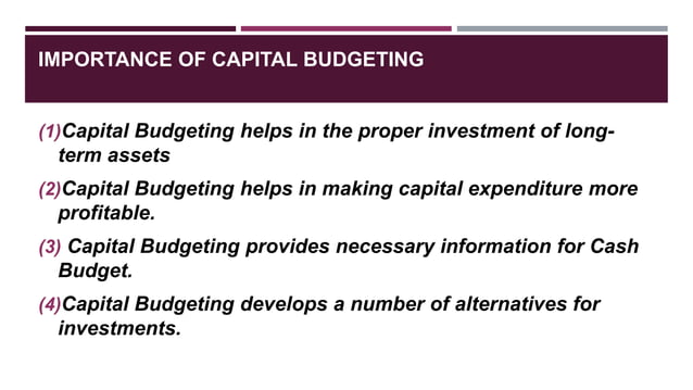 capital budgeting presentation mcom pptx | PPTX | Stocks and Bonds | Personal Investing